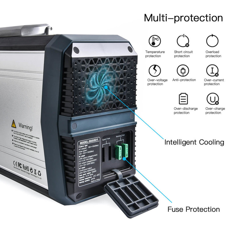 UPS 500W Portable Power Station Generator Mobile Powerstation Camping ...