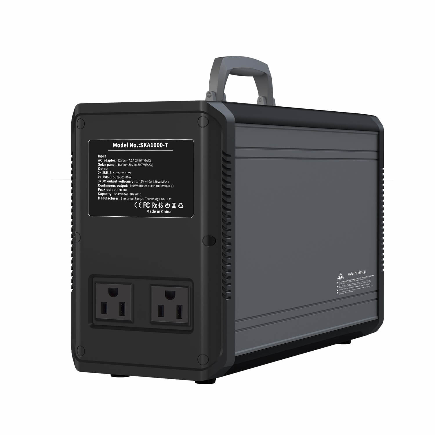 Camping Solar Panel Portable Generator 1500W Emergency Solar Power Station